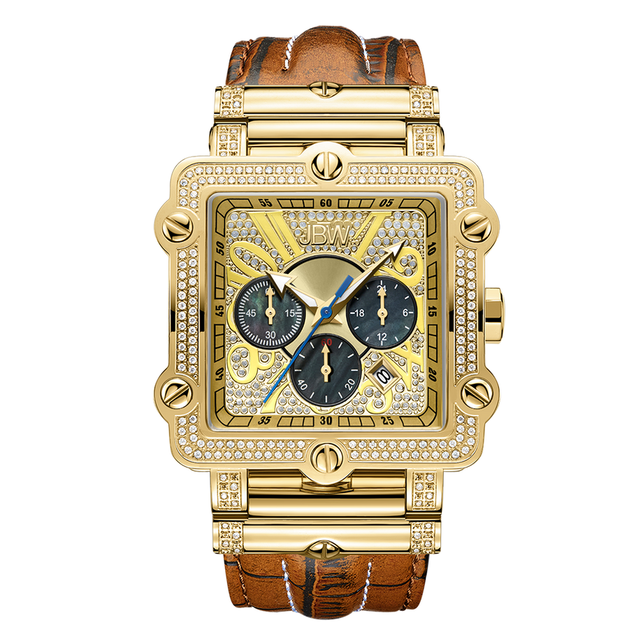 JBW Saxon 10 YR JB-6101L-10A | Men's Gold Diamond Watch – JBW Watches