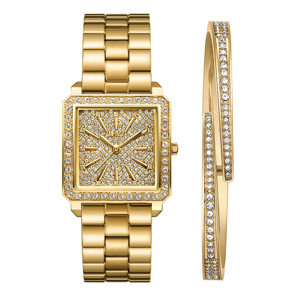 JBW Cristal Square J6387-SetA | Women's Gold Diamond Watch – JBW Watches