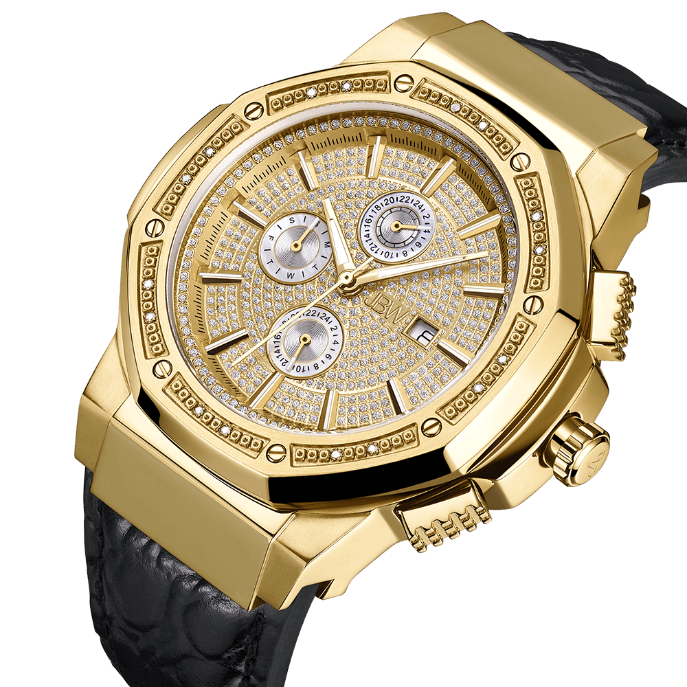 JBW Saxon 10 YR JB-6101L-10A | Men's Gold Diamond Watch – JBW Watches